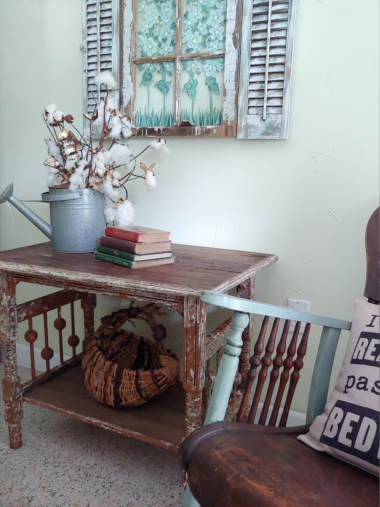 Rustic Small Table Primitive Table Accent Table FL Chippy | Etsy