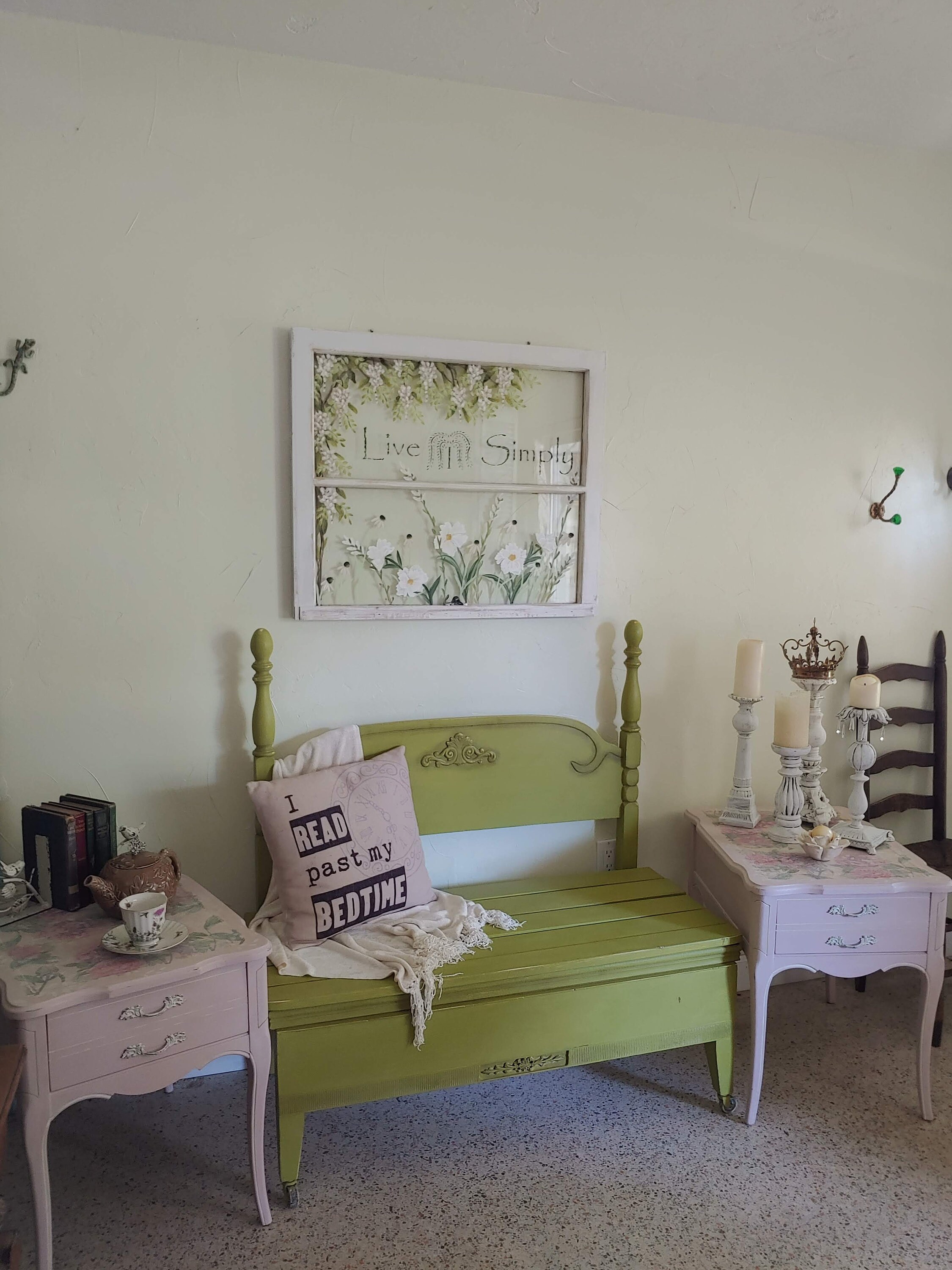 Pink painted end tables Painted furniture Bedroom furniture | Etsy