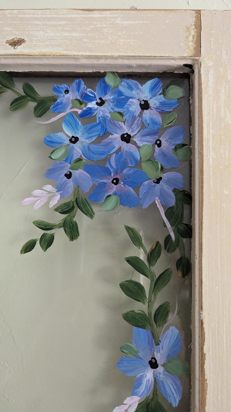 Old Painted Window, Pastel Painted Window, Painted Window, Window Pane ...