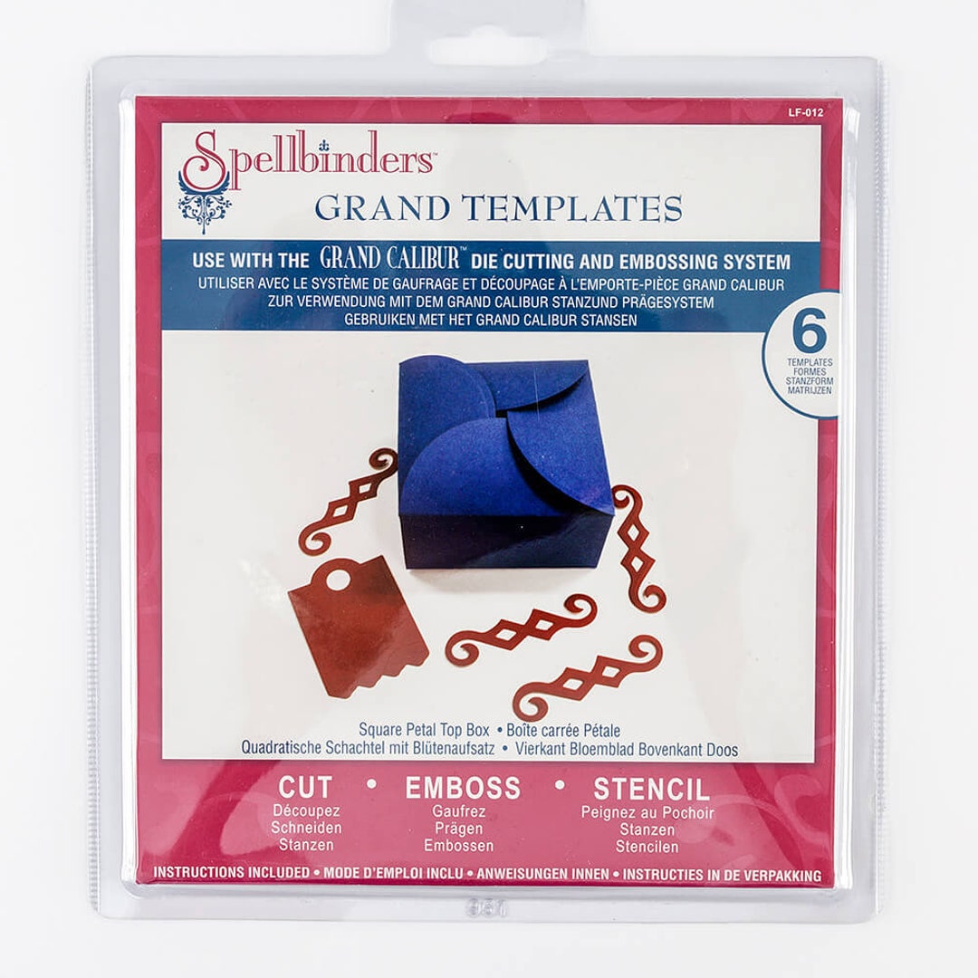 Spellbinders Grand Templates - Square Petal Top Box - Cut / Emboss ...