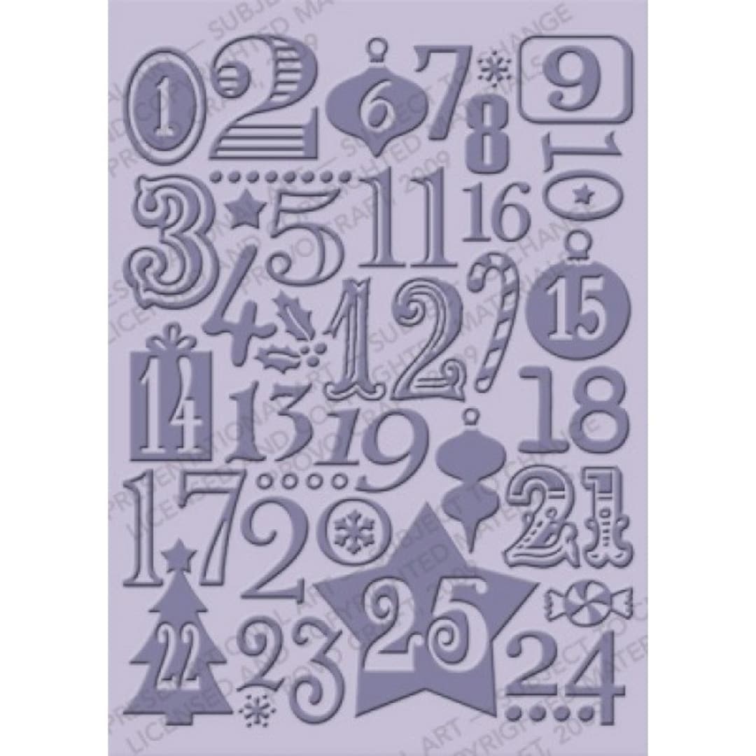 Cuttlebug Embossing Folder Christmas Countdown - Etsy