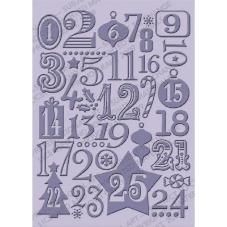 Cuttlebug Embossing Folder Christmas Countdown - Etsy