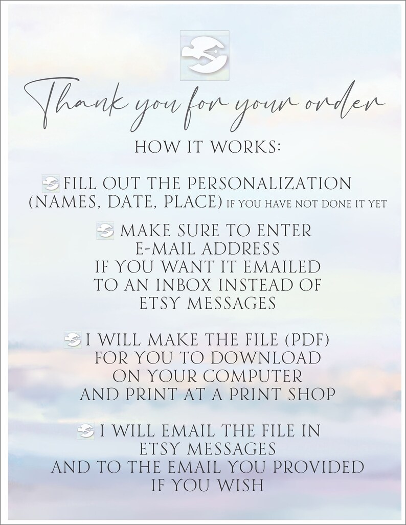 Printable Ketubah Personalization/text Fill-in Included - Etsy