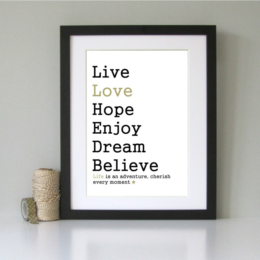 Quote Art Print Inspirational Art Modern Wall Art - Etsy