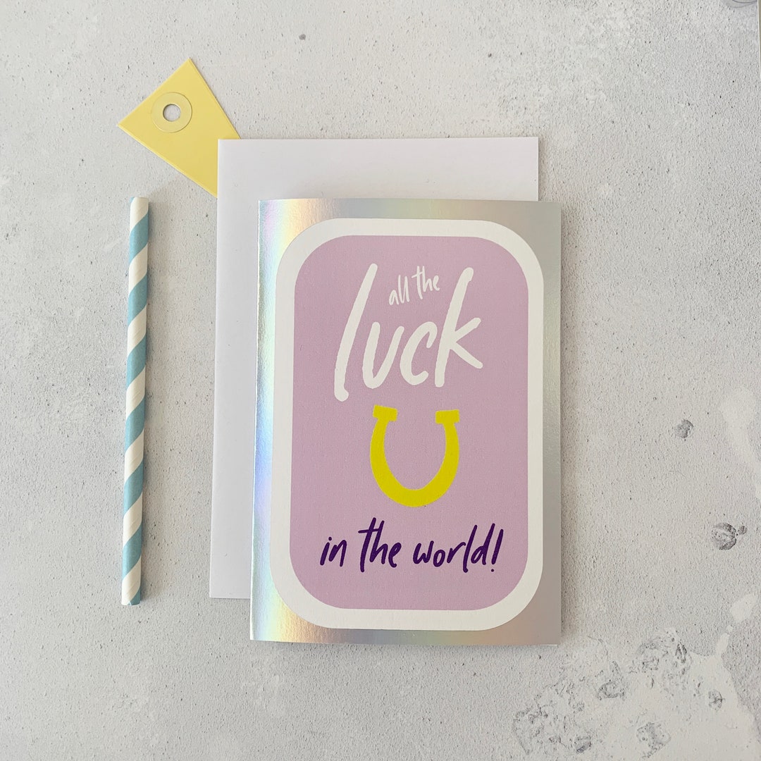 Good Luck Card Lots of Luck Card All the Luck in the World - Etsy