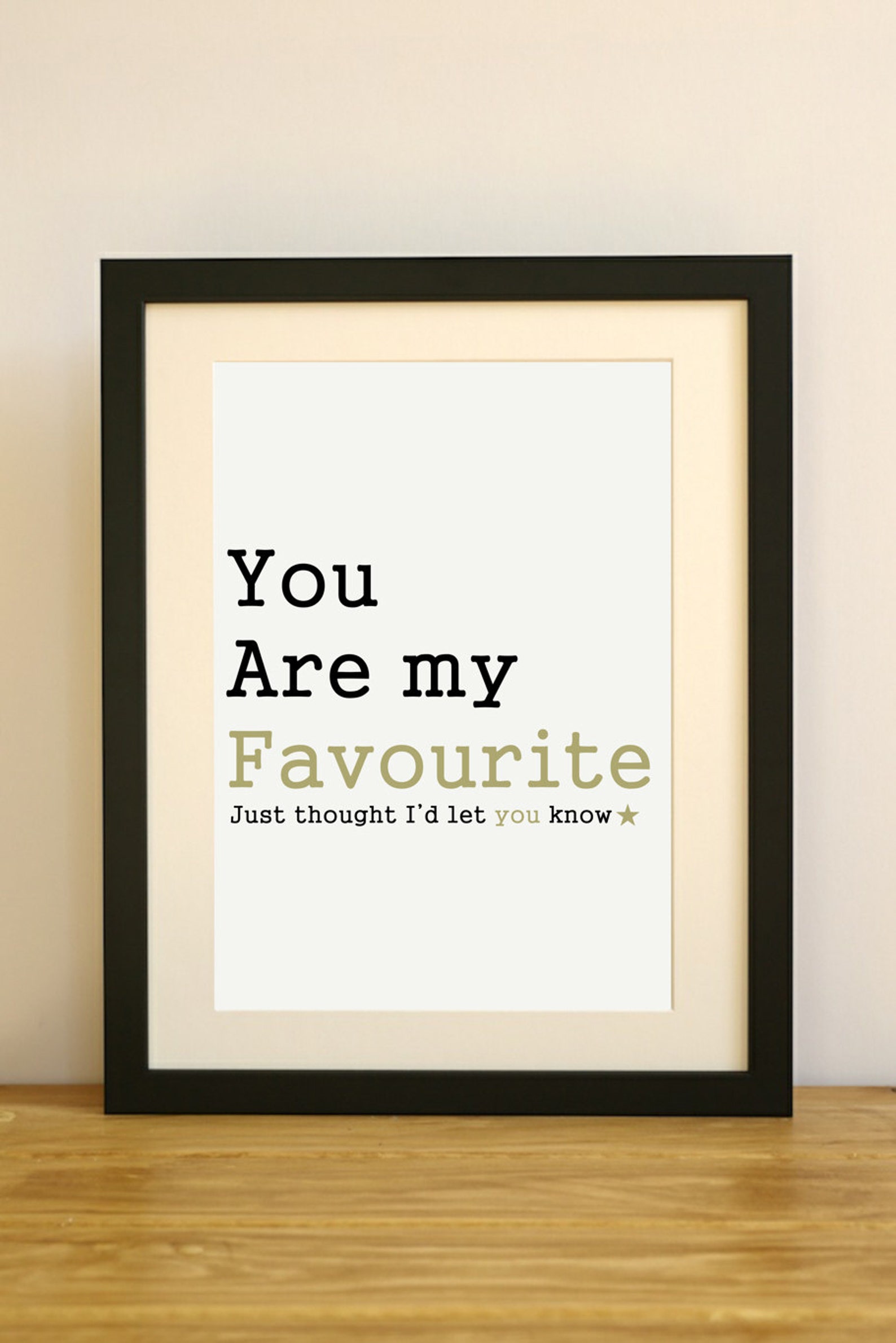 My Favourite Print - Love Romantic Art Print - Wedding Anniversary ...