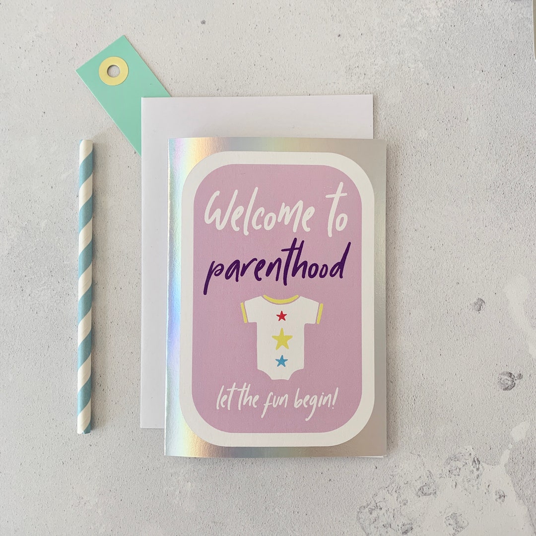 New Parents Card Parents to Be Card Welcome to Parenthood New Baby Card ...