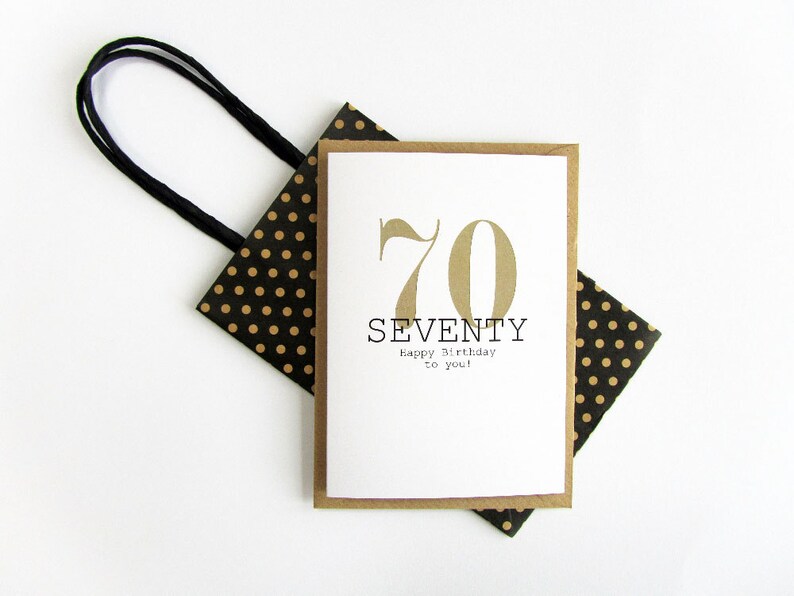 70th Birthday Card - Happy 70th Birthday - Seventy Card - 70th Age ...