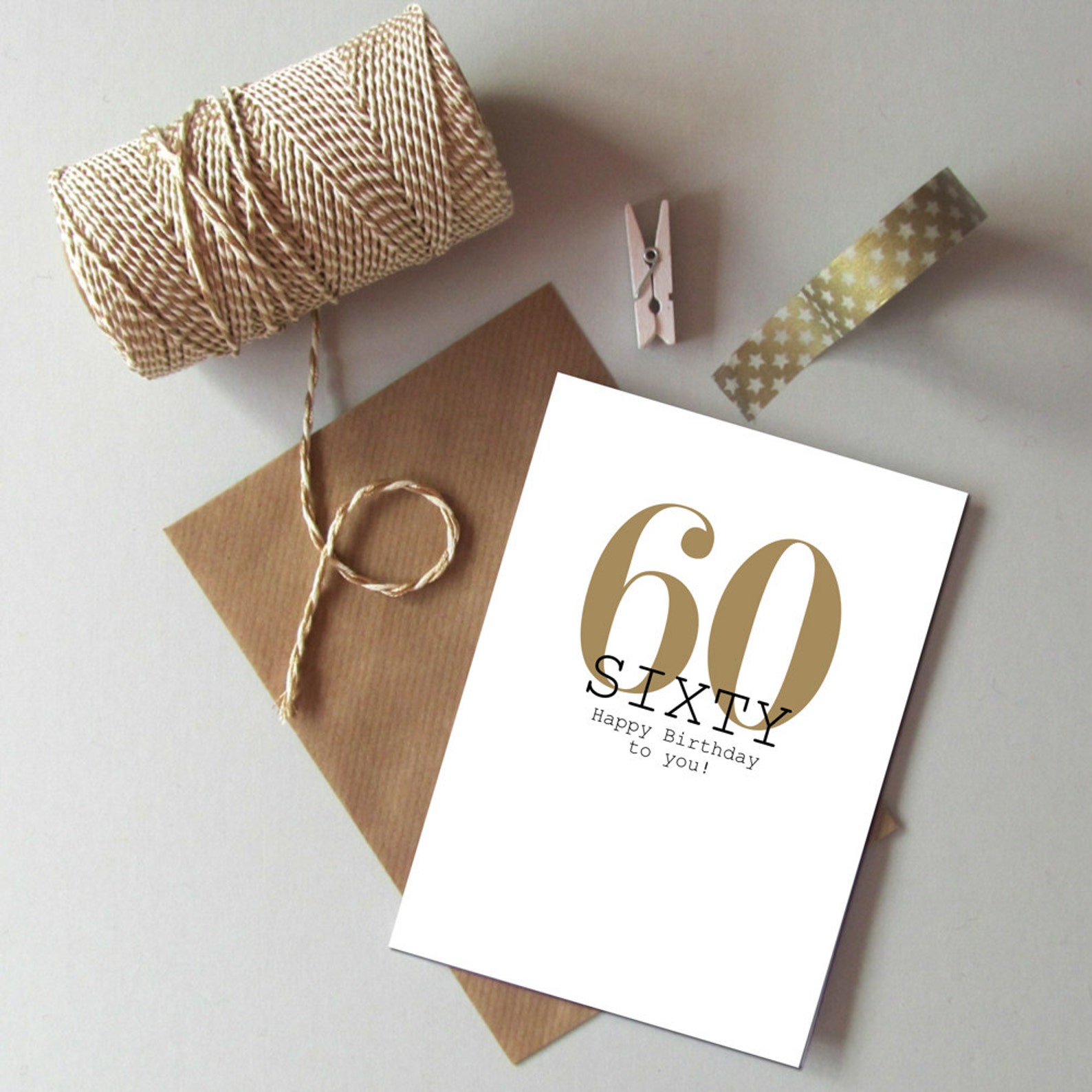 60th Birthday Card Happy 60th Birthday Sixty Card Age - Etsy