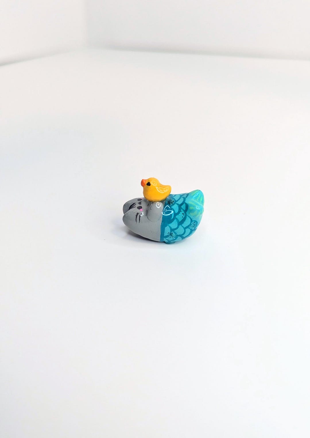 Pusheen the Cat Fat Gray Kitty Mermaid Tail Figure Statue Figurine ...