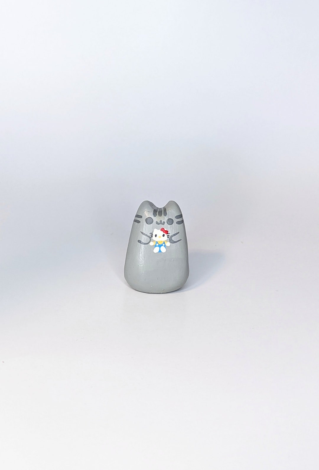 Pusheen the Cat Fat Gray Clay Kitty Hello Kitty HK Figure Statue ...