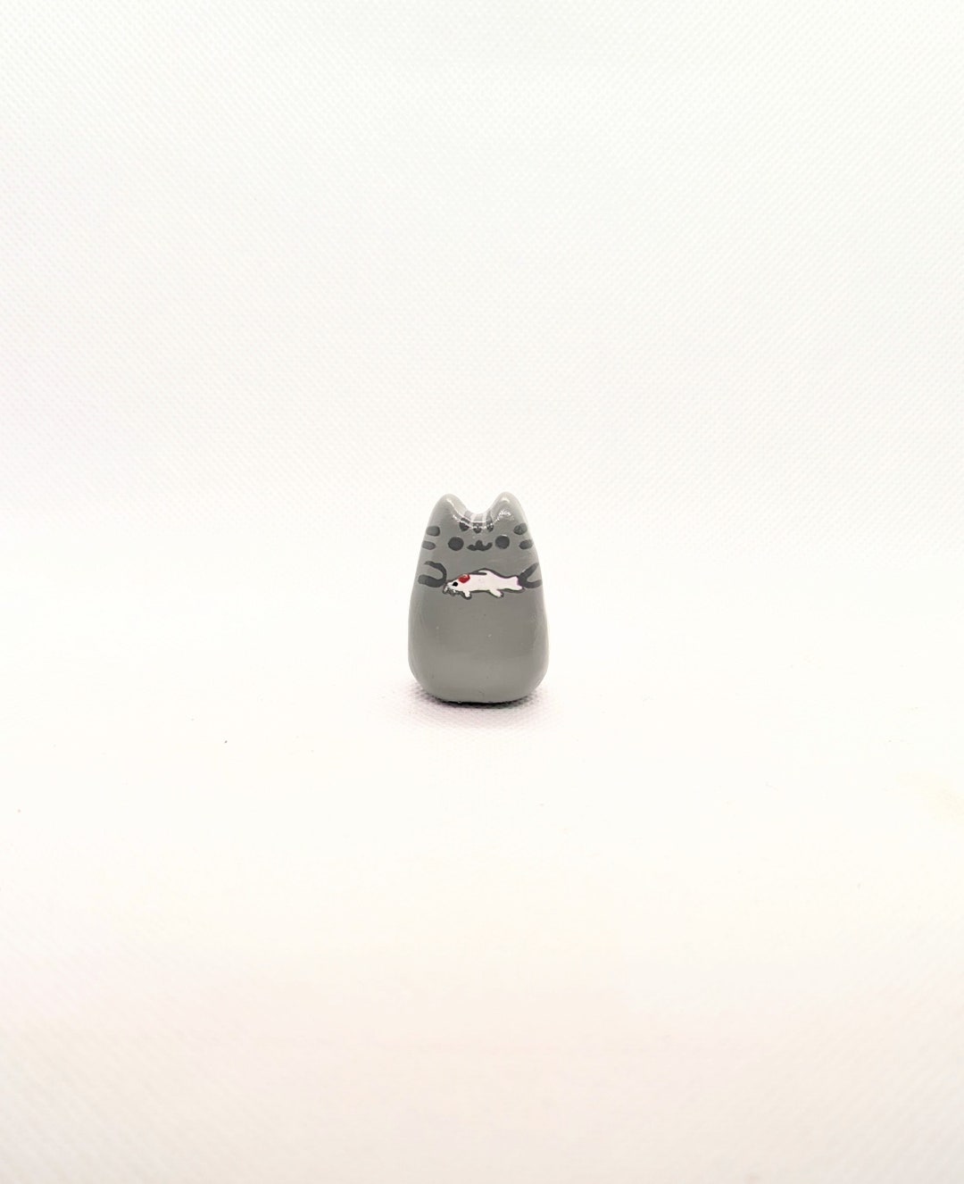 Pusheen the Cat Fat Gray Kitty Tancho Koi Fish Figure Figurine Chibi ...