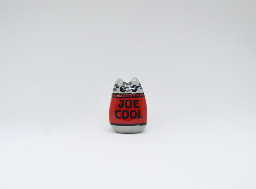 Pusheen the Cat Fat Gray Kitty Joe Cool Peanuts Snoopy Inspired Figure ...