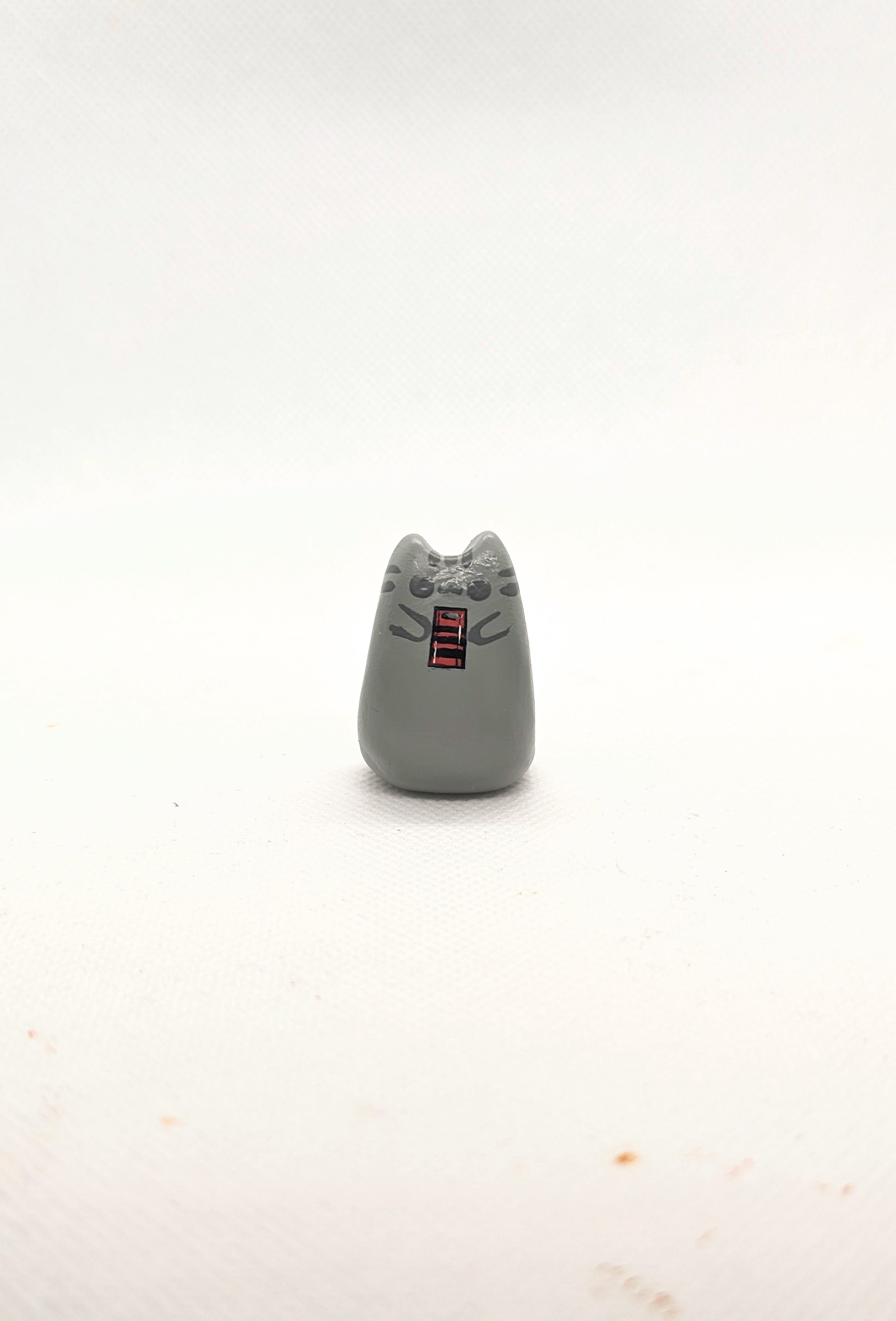 Pusheen the Cat Fat Gray Kitty Bath Token Anime Clay Figure Statue ...