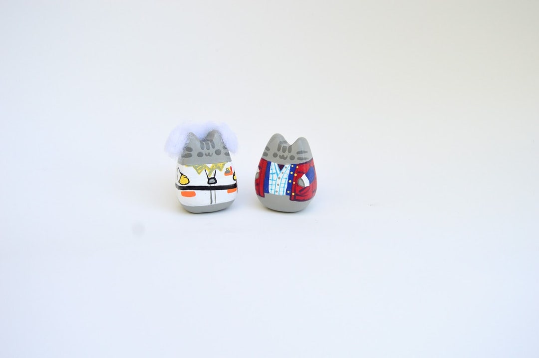 Pusheen the Cat Fat Gray Back to the Future Marty Mcfly Doc Brown ...