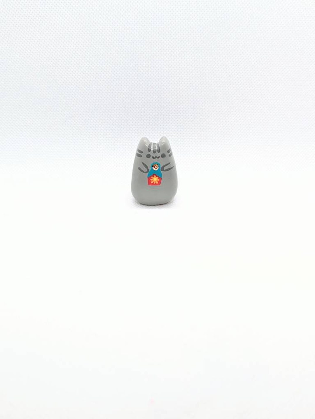 Pusheen the Cat Fat Gray Babushka Matryoshka Nesting Doll Figure ...