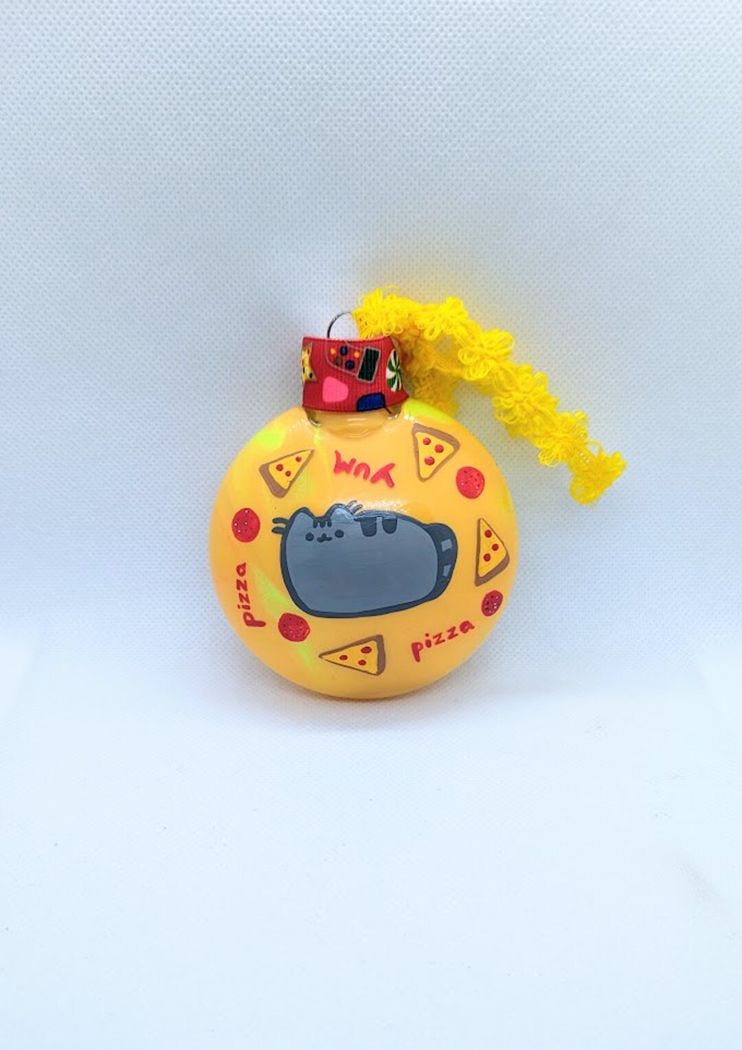Pusheen the Cat Fat Gray Kitty Fun Colorful Christmas Plastic Bulb ...