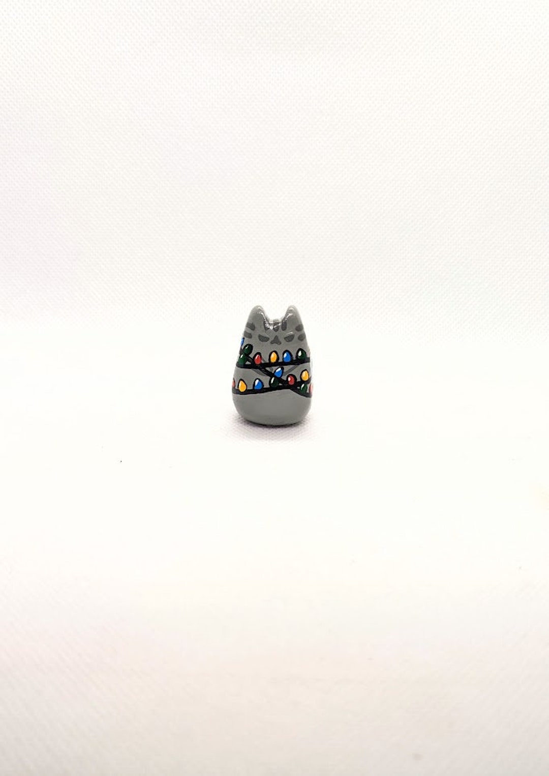 Pusheen the Cat Fat Gray Kitty Christmas Tree Lights Clay - Etsy