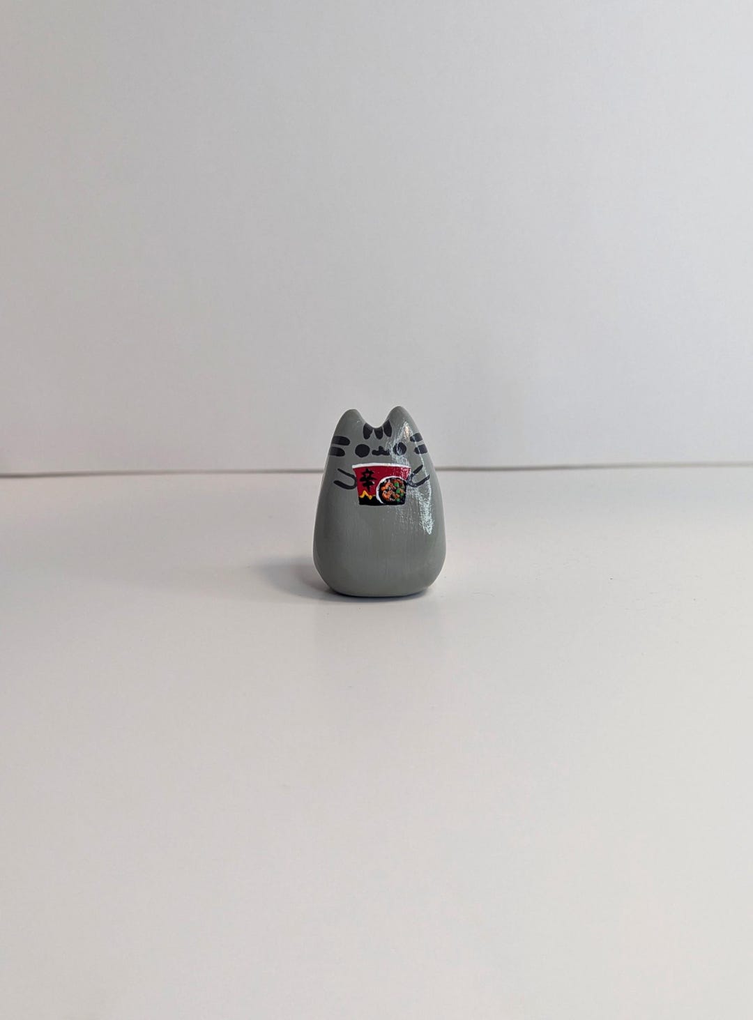 Pusheen the Cat Fat Gray Kitty Shin Ramen Cup Noodles Figure Statue ...