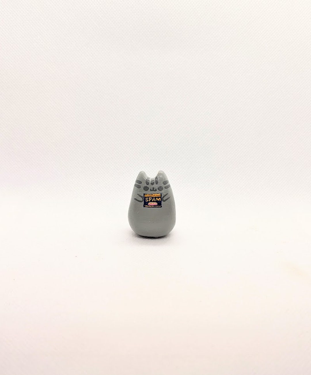 Pusheen the Cat Fat Gray Kitty Spam Food Figure Statue Figurine Chibi ...