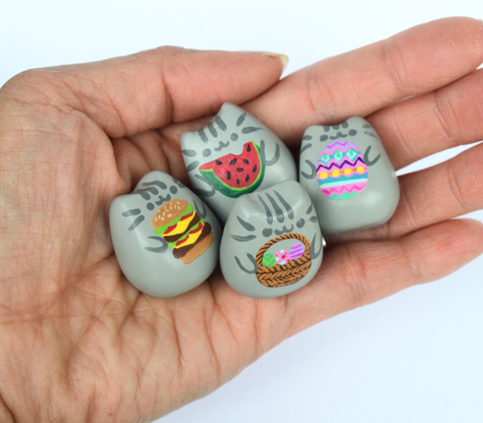 Pusheen the Cat Fat Gray Kitty Crayon Art Funny Cute Figure - Etsy