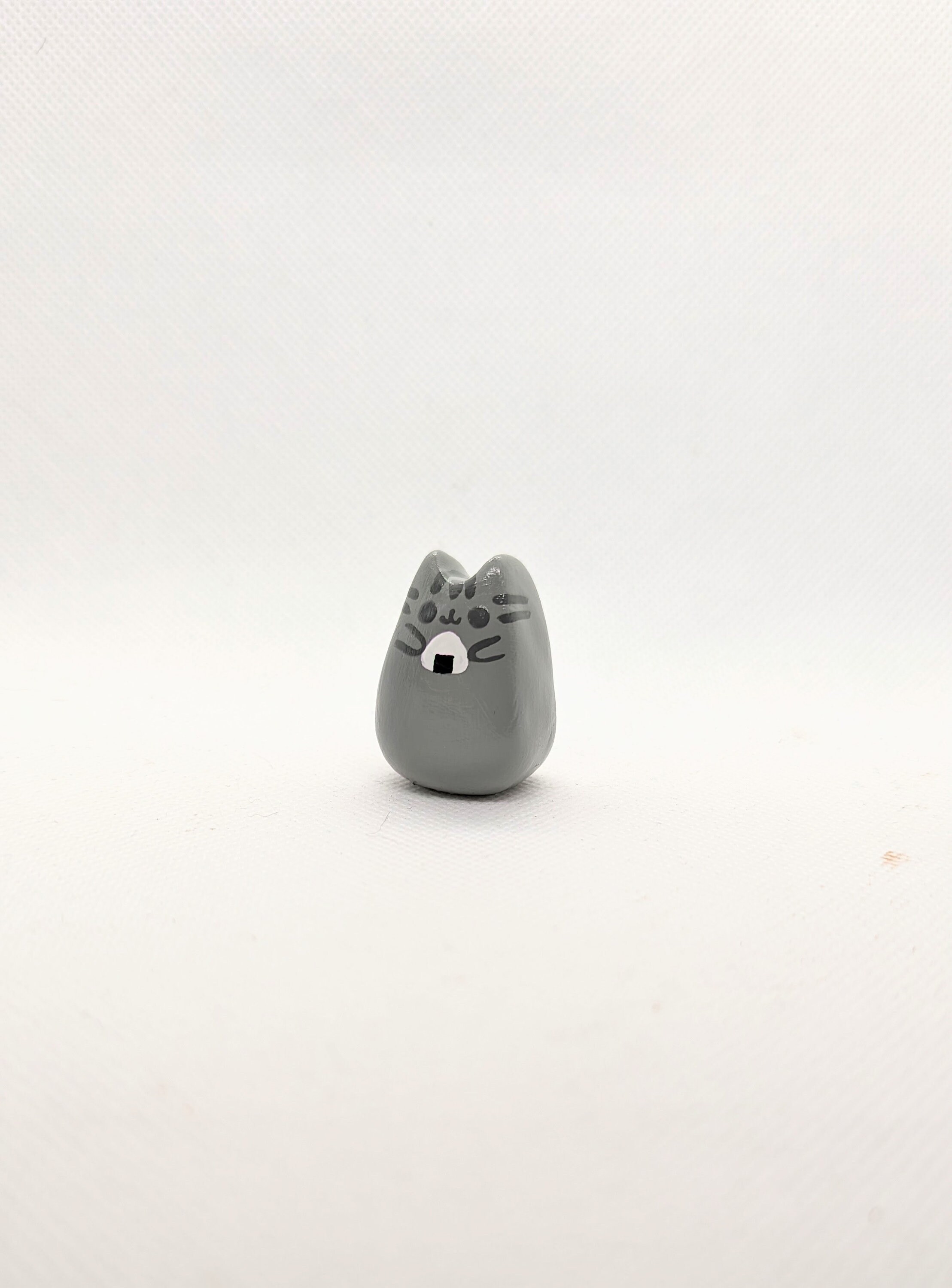 Pusheen the Cat Fat Gray Kitty Onigiri Rice Food Figure Figurine Chibi ...