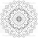Flower Mandala Printable Coloring Page for Meditation and Mindfulness ...