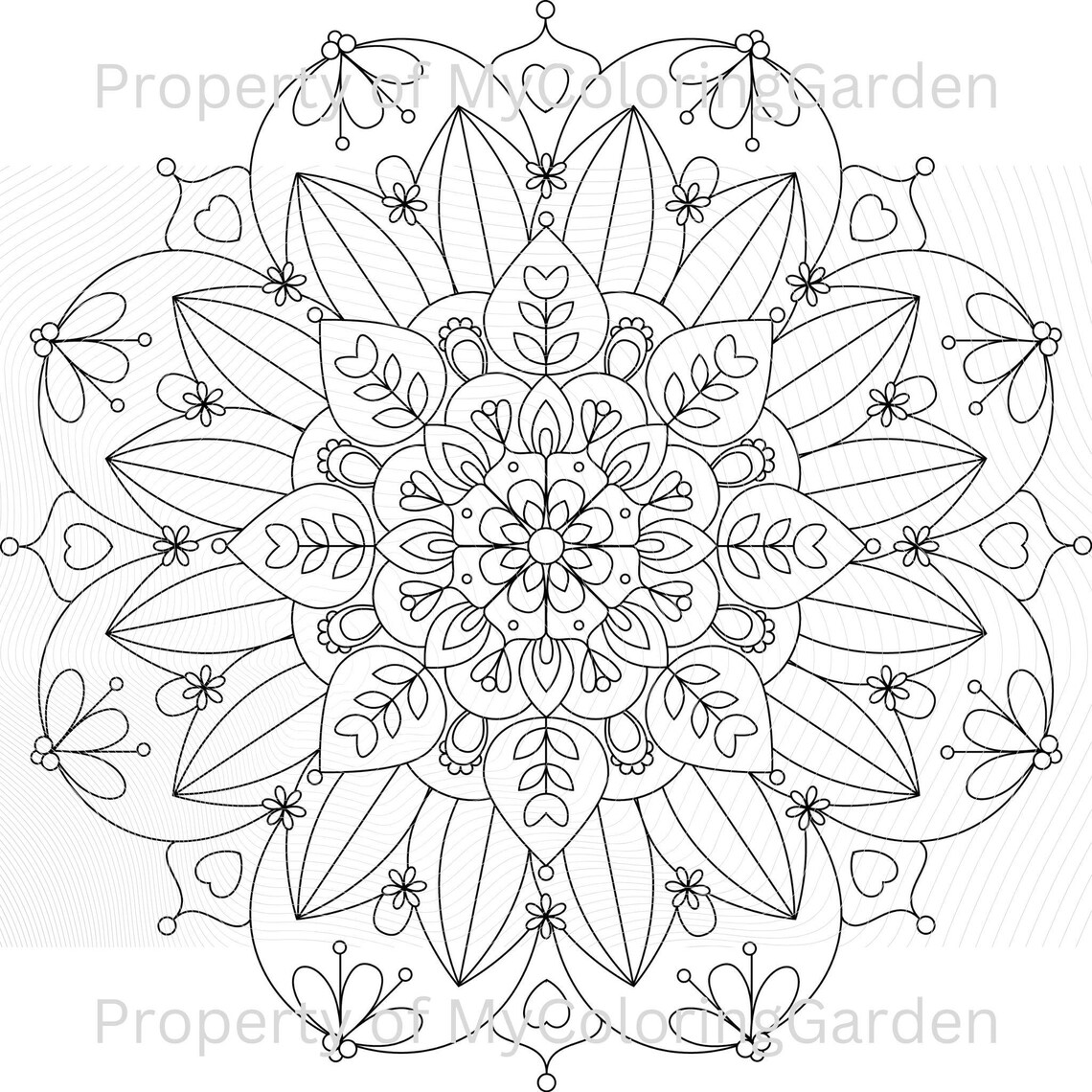 Flower Mandala Printable Coloring Page for Meditation and Mindfulness ...