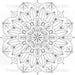 Flower Mandala Printable Coloring Page for Meditation and Mindfulness ...