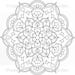 Flower Mandala Printable Coloring Page for Meditation and Mindfulness ...