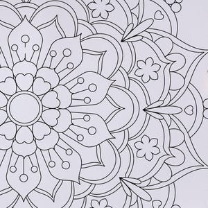 Flower Mandala Printable Coloring Page for Meditation and Mindfulness ...