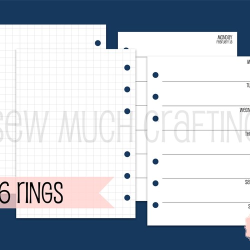 A6 RINGS Habit Tracker PRINTABLE Planner Insert Monthly | Etsy