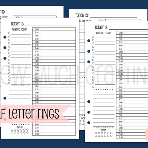 PRINTABLE Personal Day on Two Pages Insert Schedule to | Etsy