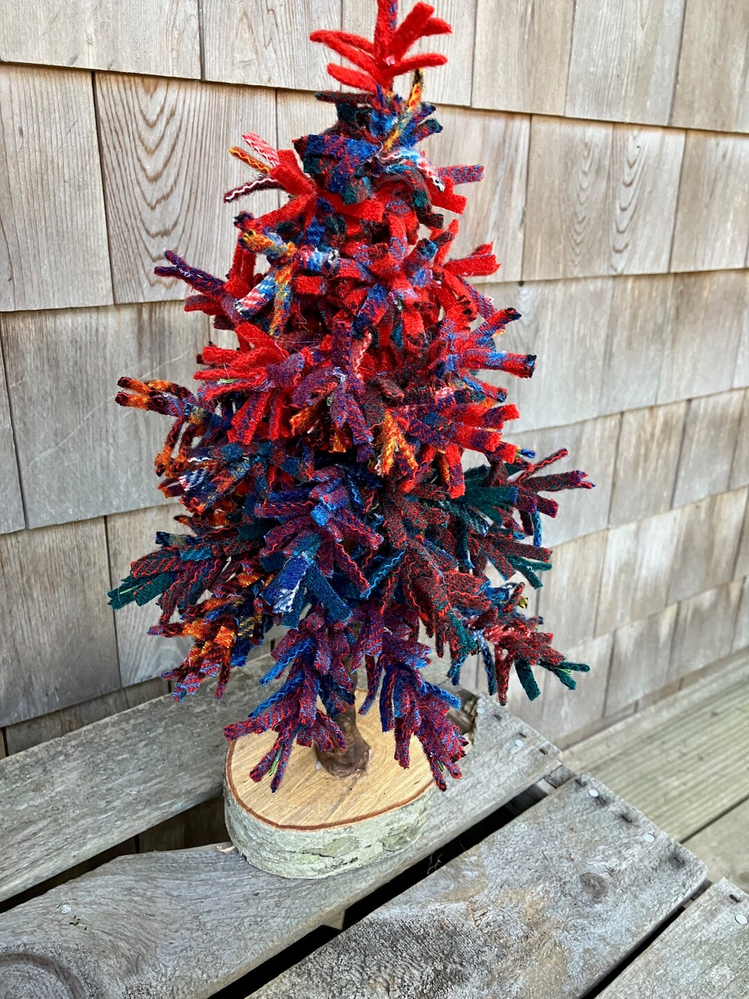 16" Tartan Plaid Wooly Pine Tree - Etsy