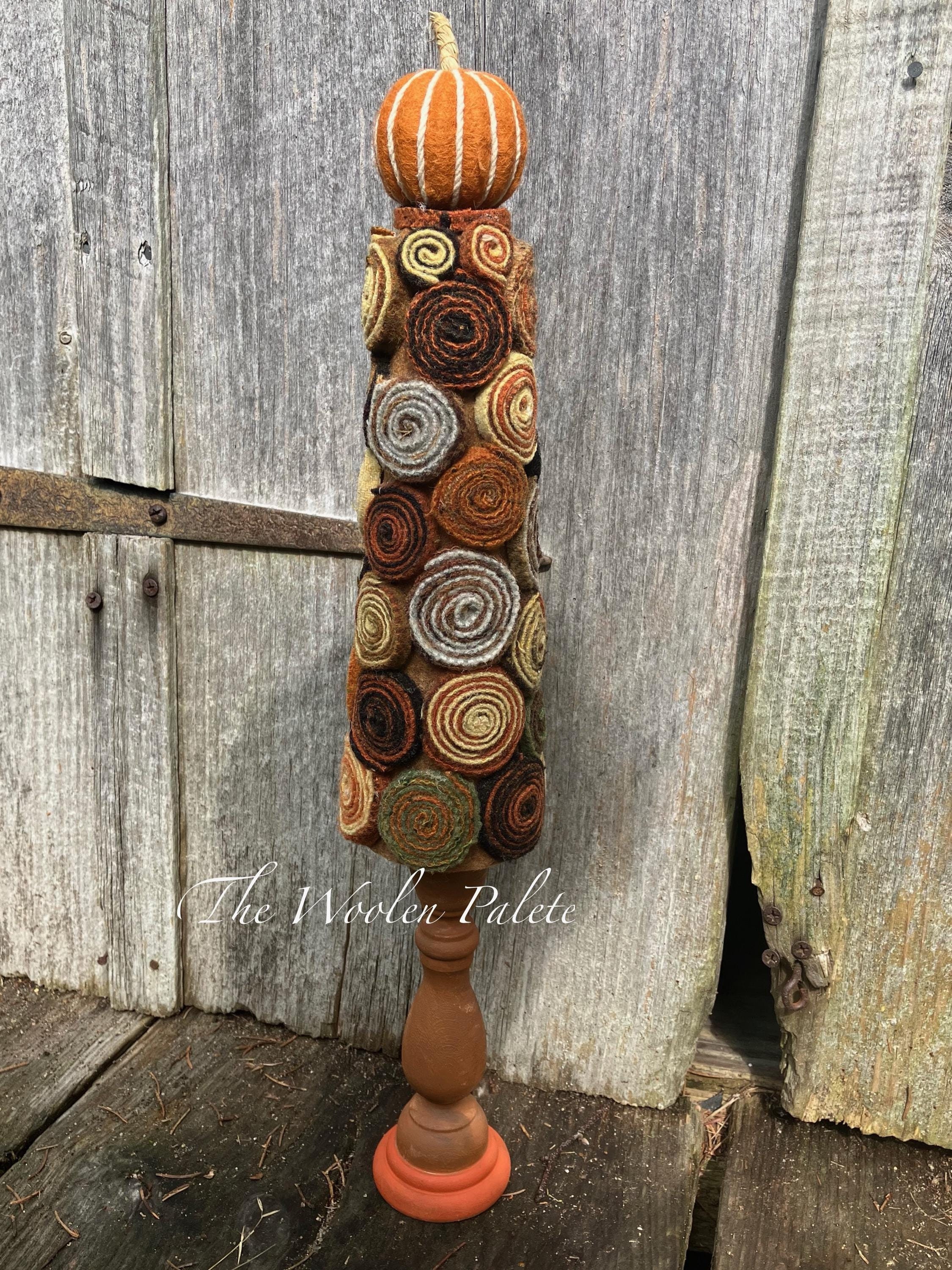 WOOL Quillie FALL Tree With Pumpkin - Etsy