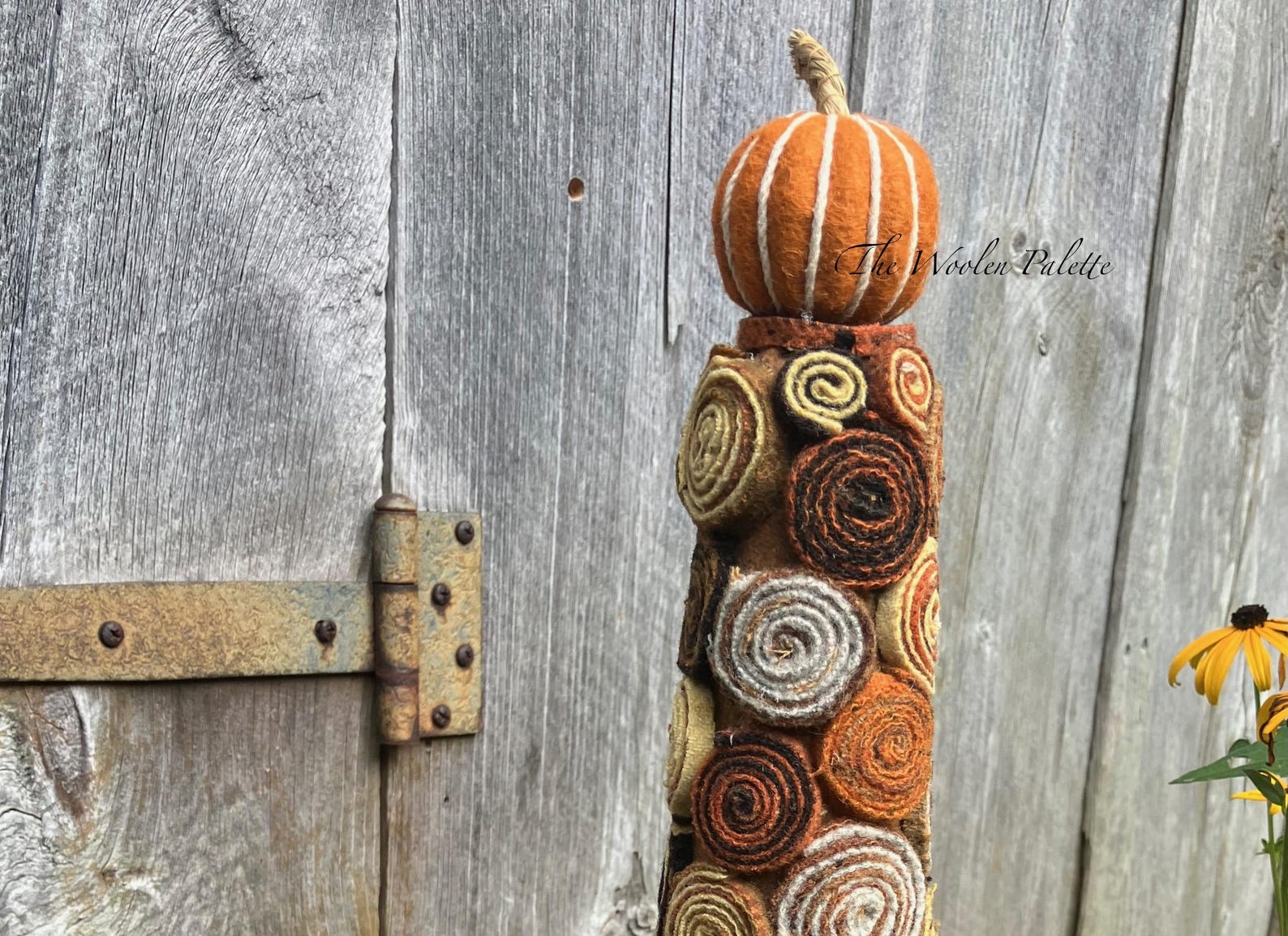 WOOL Quillie FALL Tree With Pumpkin - Etsy