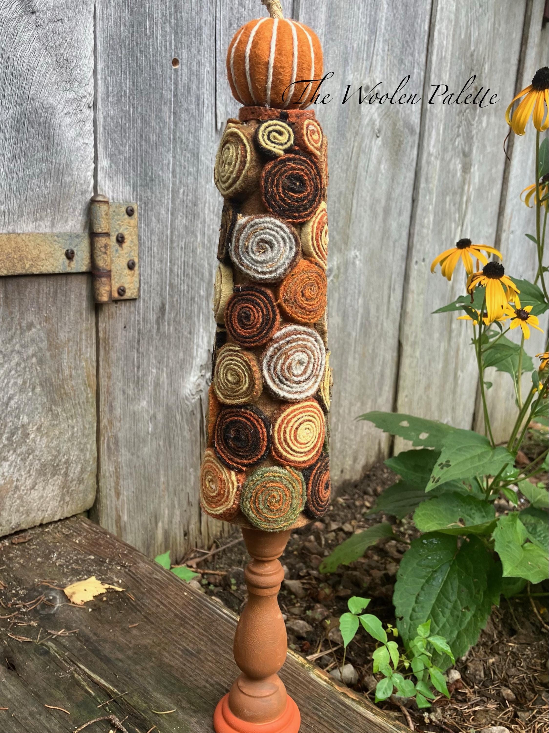 WOOL Quillie FALL Tree With Pumpkin - Etsy