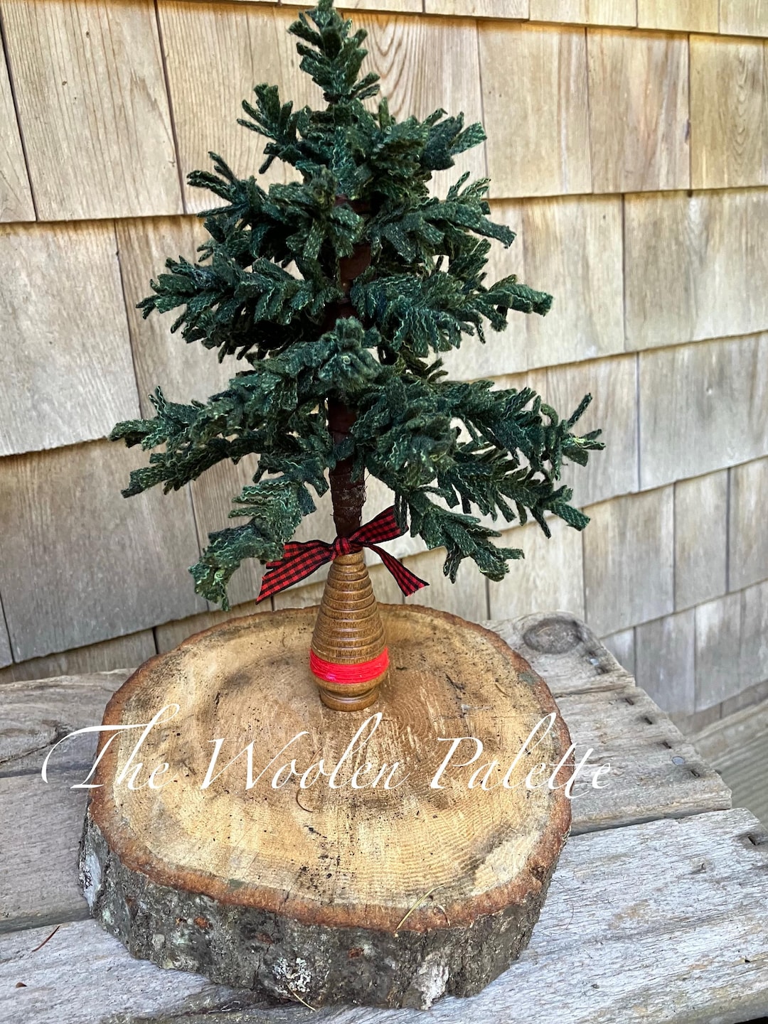 12 Wooly Pine Tree With Cop Shuttle Bobbin Base - Etsy