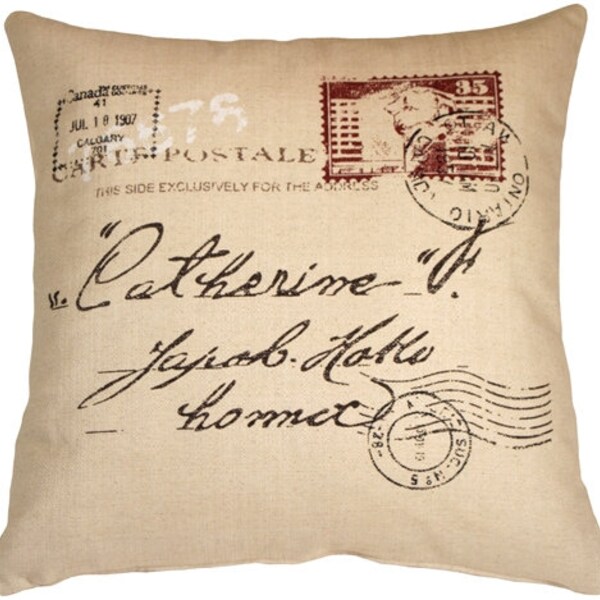 Postcard Pillow - Etsy