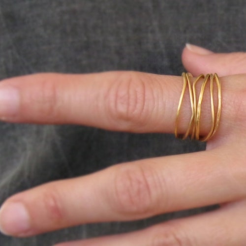 Gold Stacking Ring Rings Set Unique Gold Rings Minimalist - Etsy