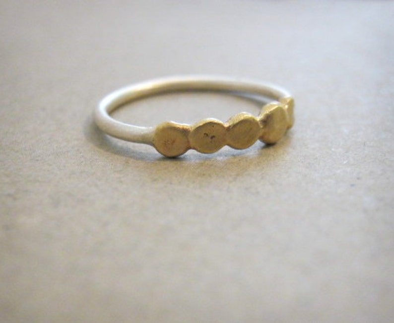 Silver and Brass Ring Delicate Hand Made Ring Wedding Ring - Etsy