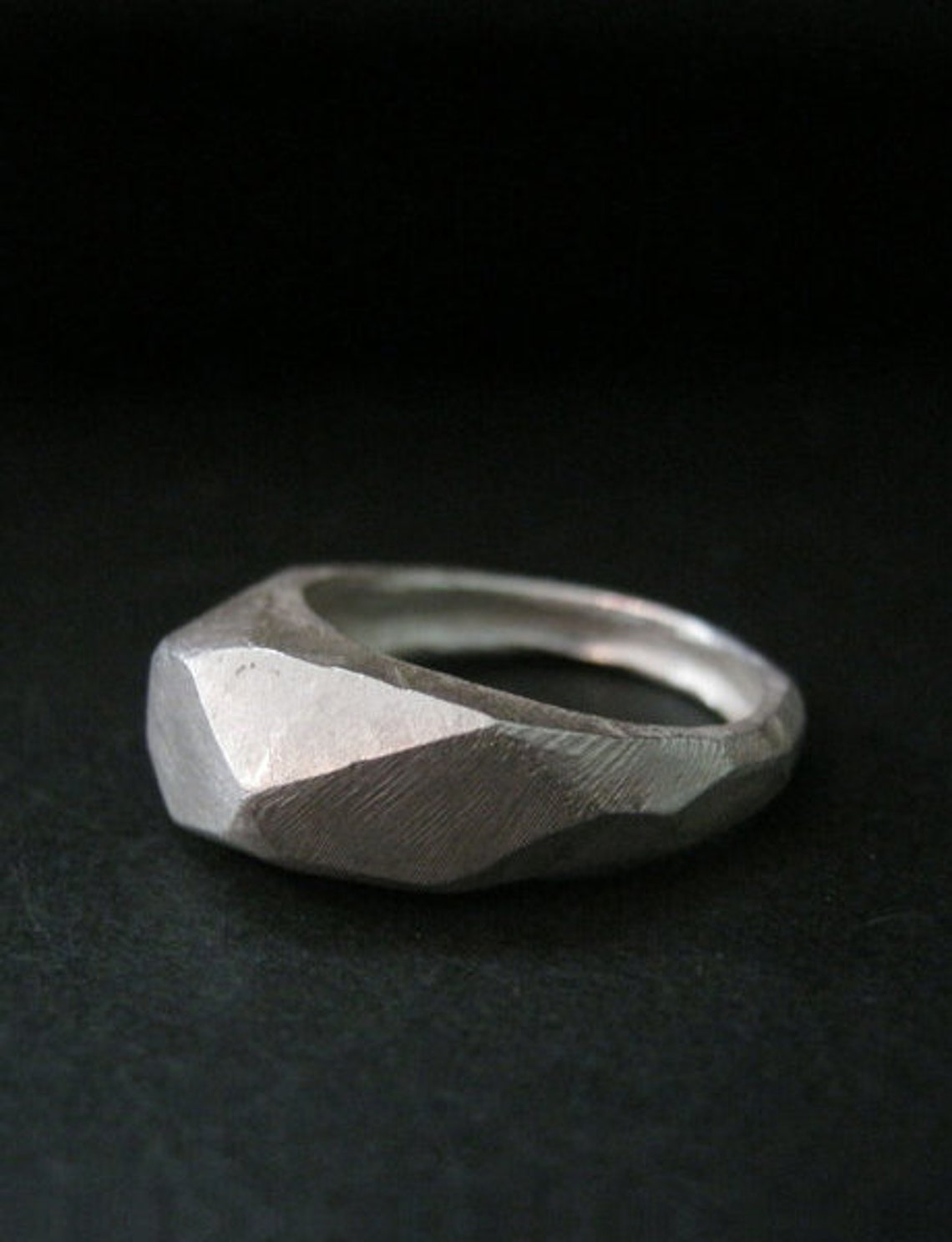 14k Gold Faceted Ring 14k Gold Statement Ring Unique Gold - Etsy