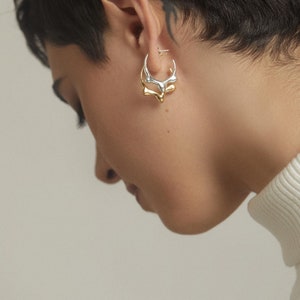 Crown Mercury Small Hoop Earrings, Silver Hoops, Gold Hoops,amorphous ...