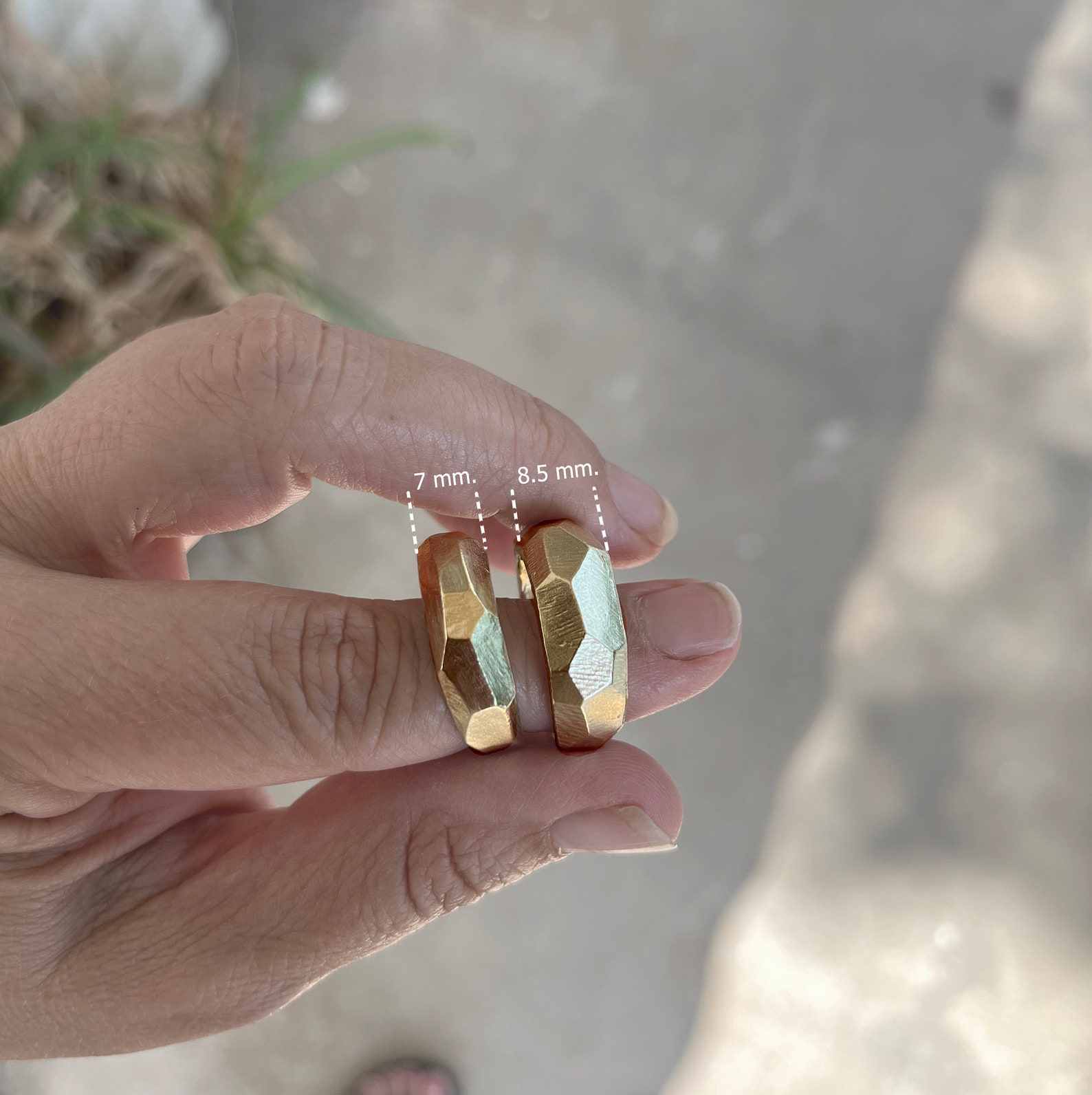 Gold Faceted Ring Gold Plated Men's Ring Holiday Gift - Etsy