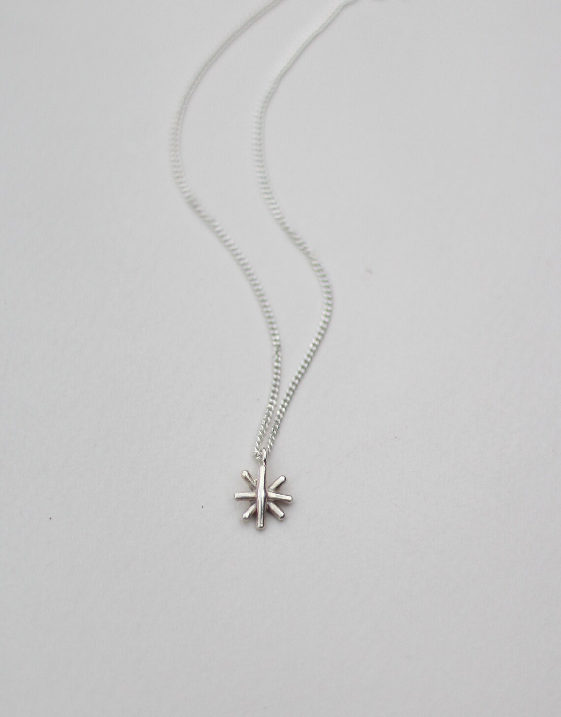 White Gold Star Necklace, Minimalist Star Necklace, Celestial Necklace ...