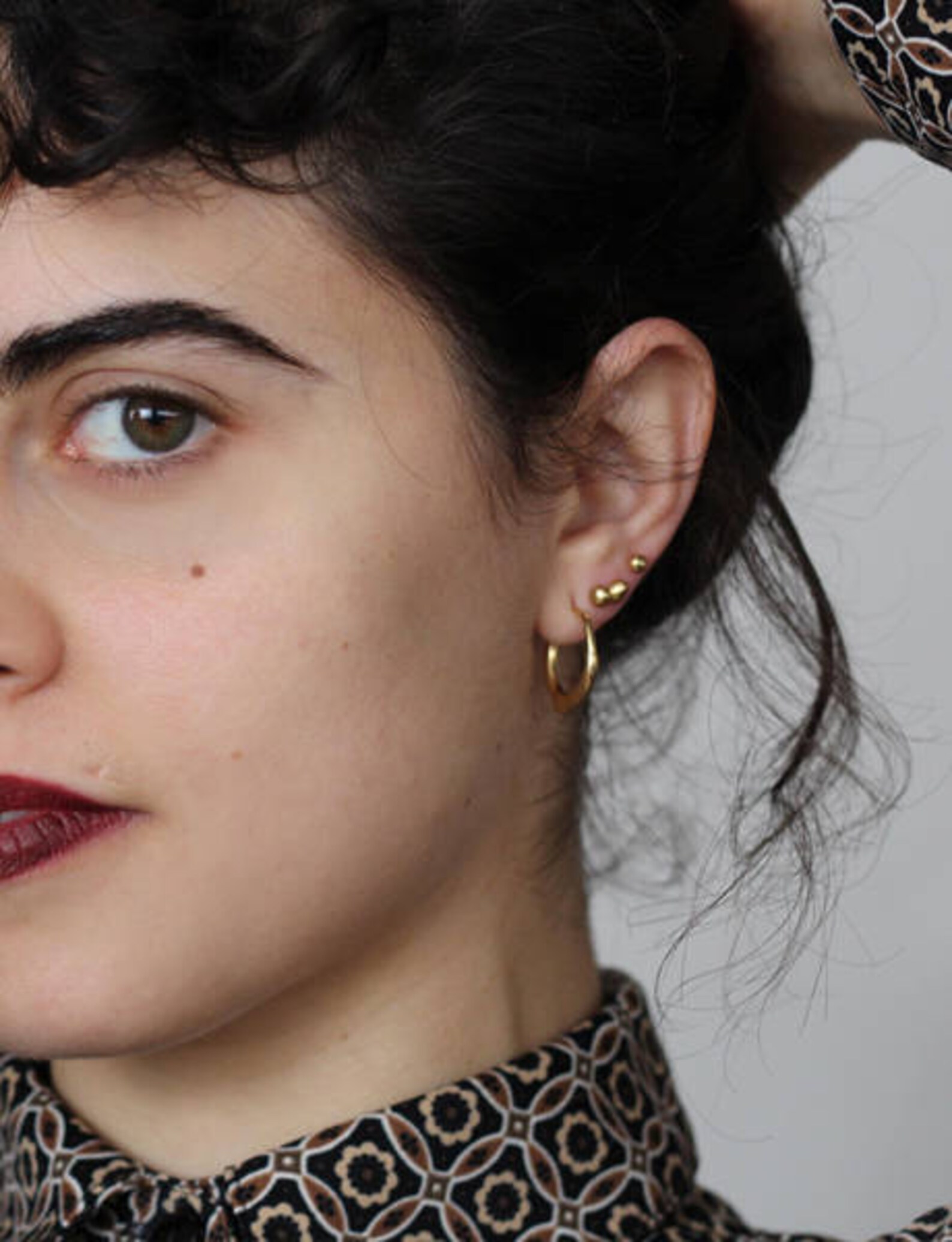 Minimalist Nugget Stud Earrings Small 14k Solid Gold or | Etsy