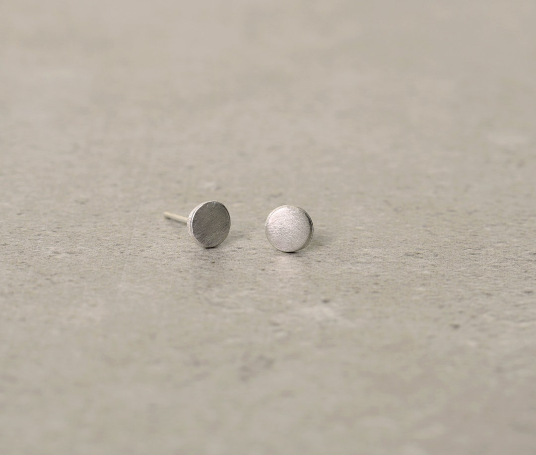 Silver Dot Earrings, Sterling Studs, Minimalist Earrings, Gift for Her ...