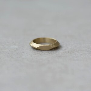 Raw Brass and Sapphires Ring, Hand Crafted Minimalist Valentine Gift ...