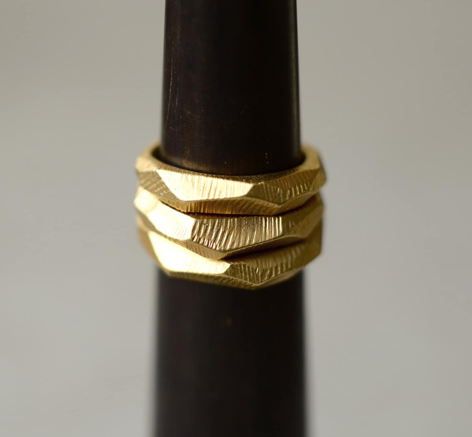 Faceted Ring Gold Stacking Ring Geometric Ring Minimalist - Etsy