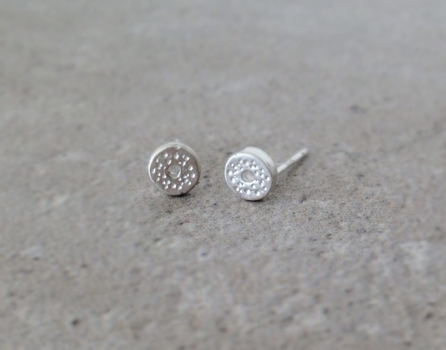 Silver Dot Earrings, Sterling Silver Studs, Minimalist Posts, Holiday ...